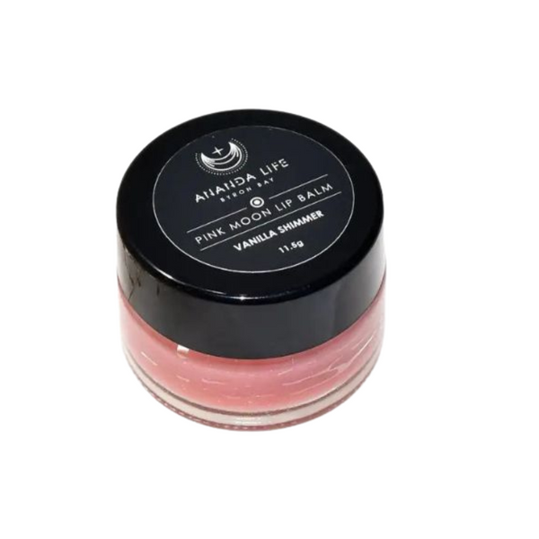 Ananda Natural Lip Balm - Pink Moon - Vanilla Shimmer – Grace Violet